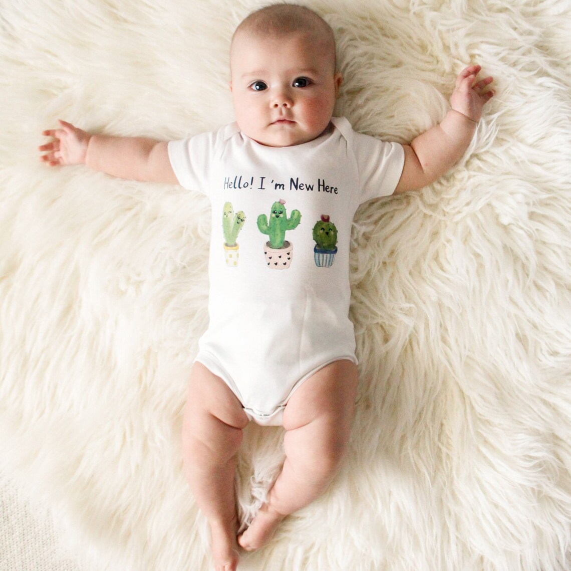 Baby Girl Gift Basket Baby Cactus Clothes Organic Baby - Etsy