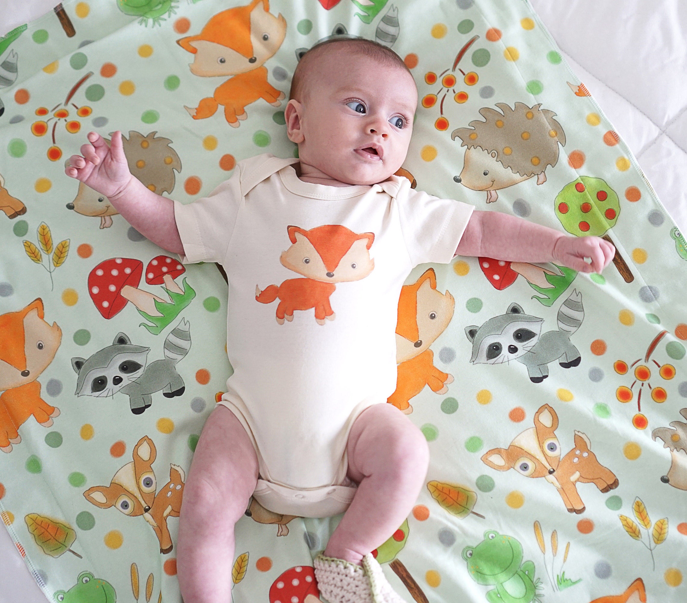 Gender Neutral Baby Organic Baby Clothes Woodland Fox - Etsy