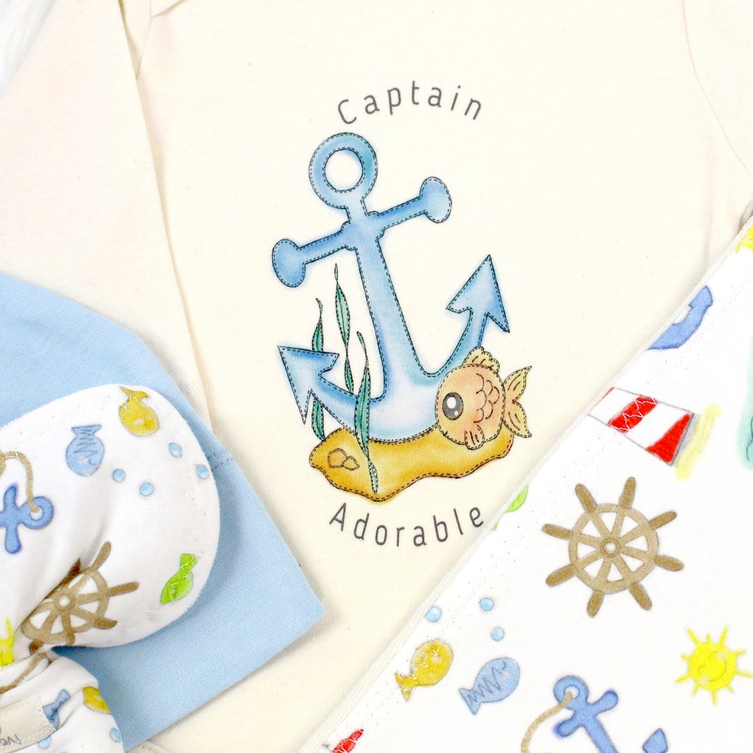 Nautical Baby Clothing, Organic Baby Boy Clothes, Anchor Baby Oufit ...