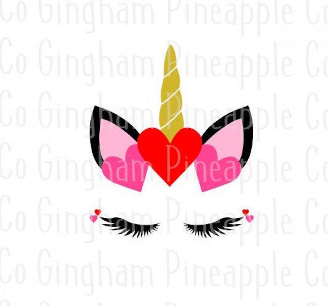 Unicorn Svg, Hearts Svg, Valentines Svg - Etsy