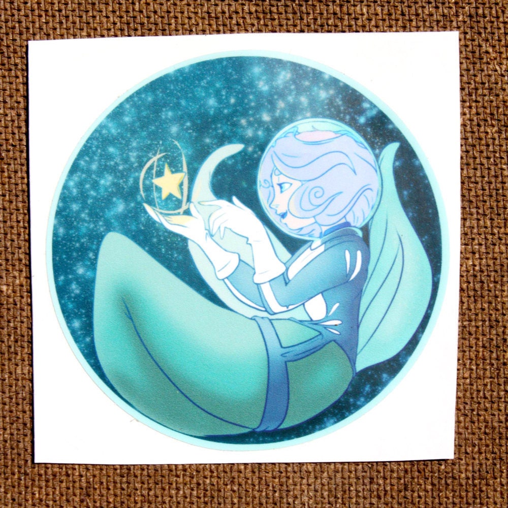 Space Mermaid Sticker Set - Etsy