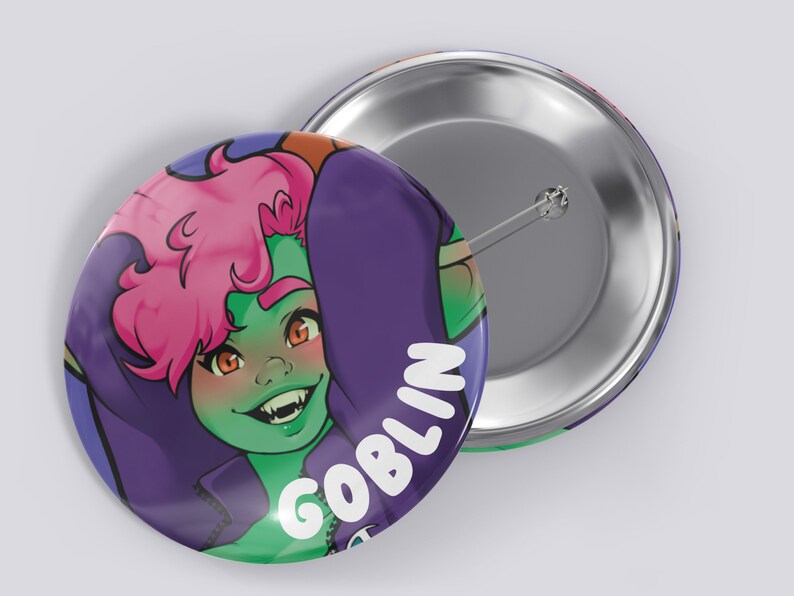 Monster Girl Pins (orc, Vampire, Goblin, Hellhound) - Etsy