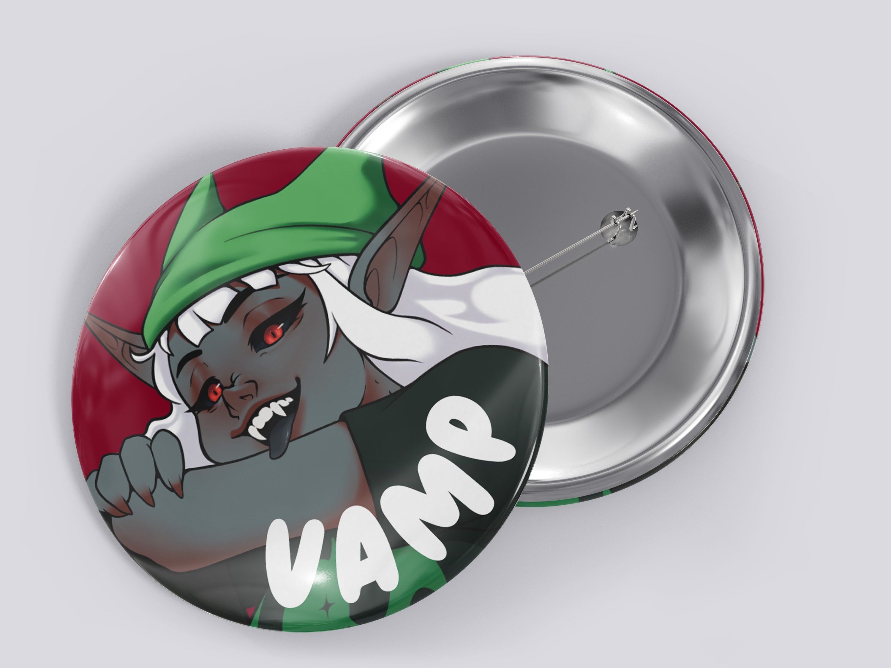 Monster Girl Pins (orc, Vampire, Goblin, Hellhound) - Etsy