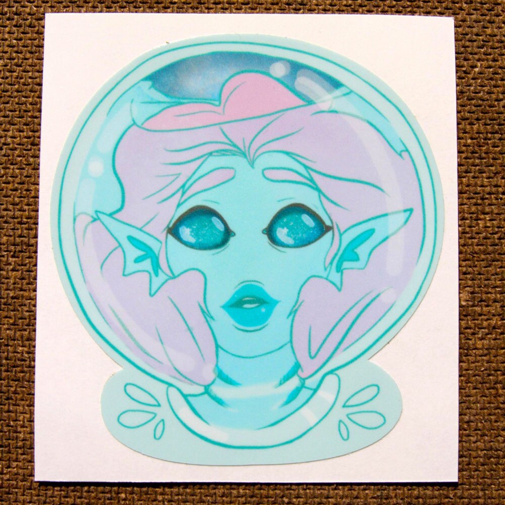 Space Mermaid Sticker Set - Etsy