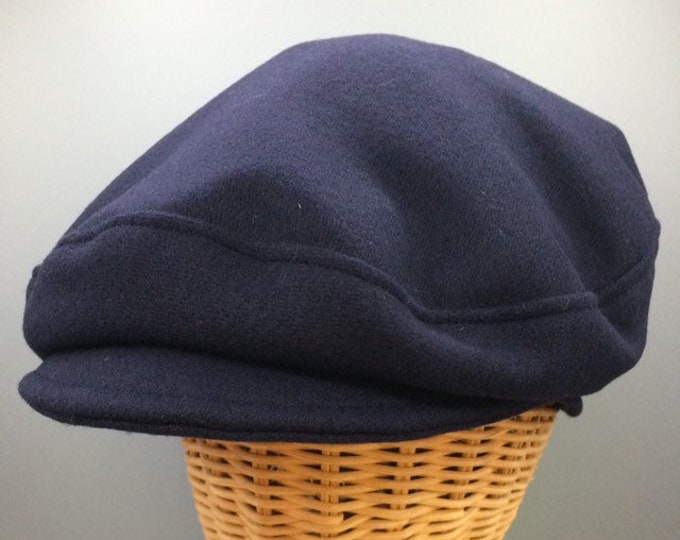 Vintage Woolen Greek Fisherman's Cap Hat Black Made in Greece Estate ...