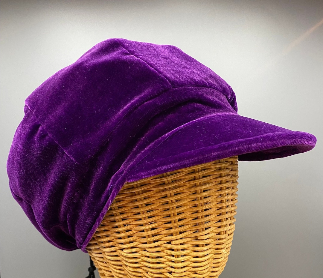 Velvet Newsboy Cap: Rayon Silk Blend, Adjustable Fit - Etsy