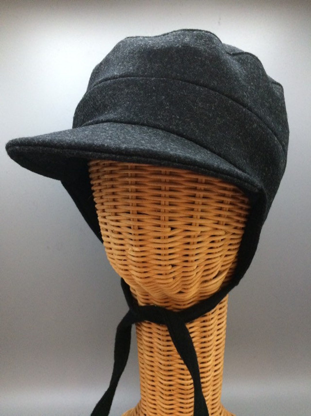 Wool Earflap Hat: Cozy Winter Flannel Lined Cap - Etsy