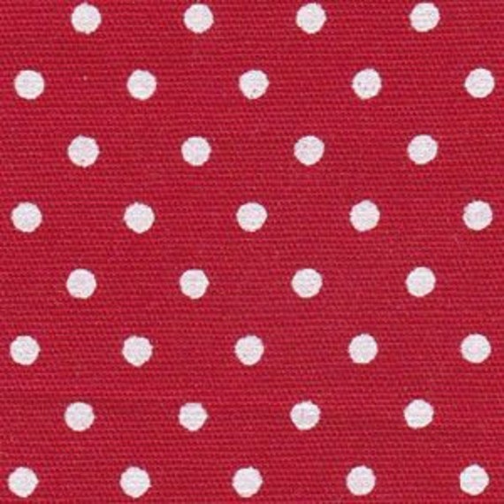 Red dot fabric by the yard 100% cotton 1/8 white dots | Etsy