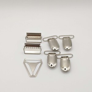 1" Suspender Hardware Set Includes- One Y Back Adjuster, Two Tension ...