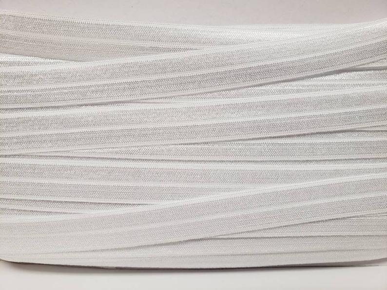 5/8 Fold Over Elastic White or Black FOE Elastic by the - Etsy