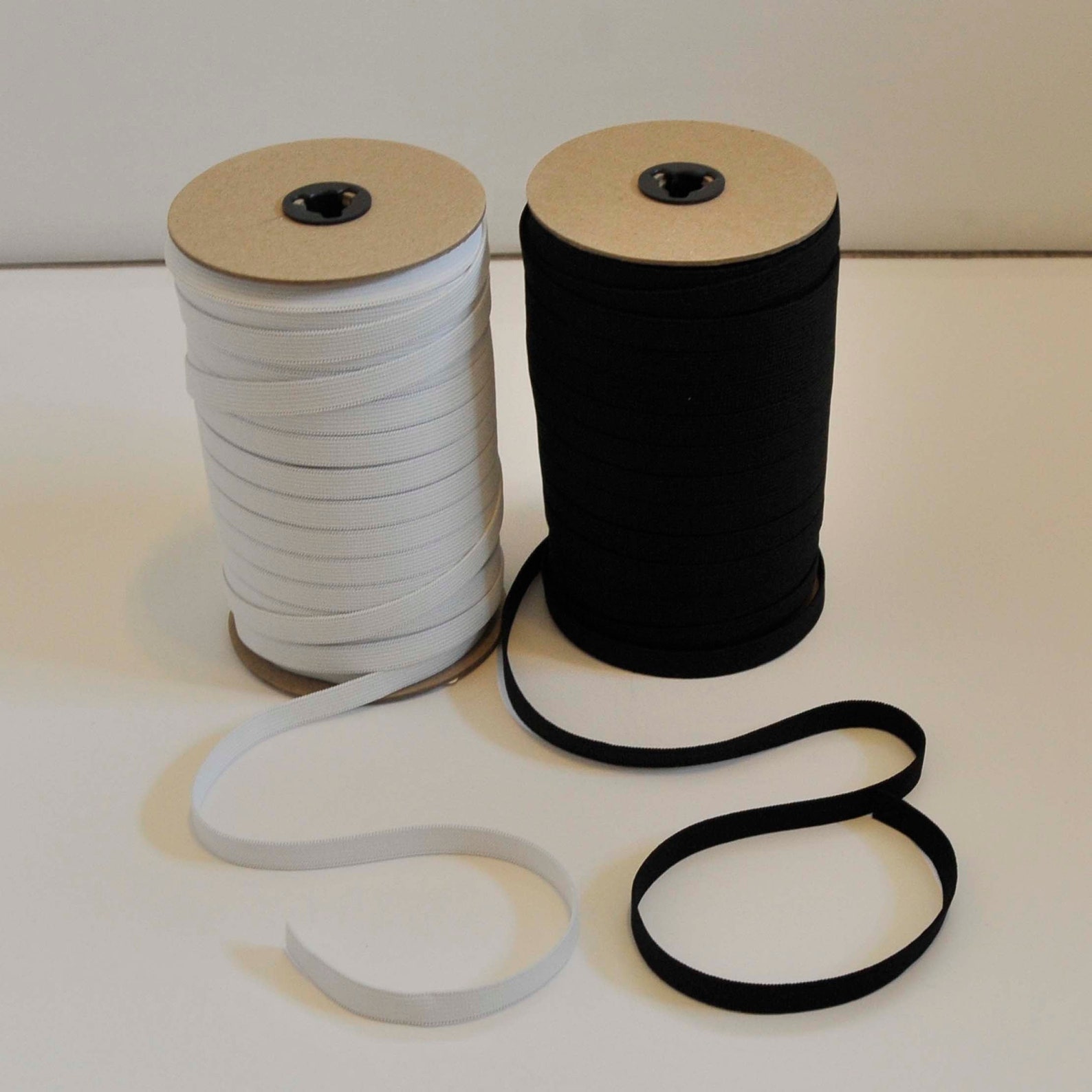 1/2" KNIT Elastic, White or Black Knit Elastic Sold by the Yard, Half ...