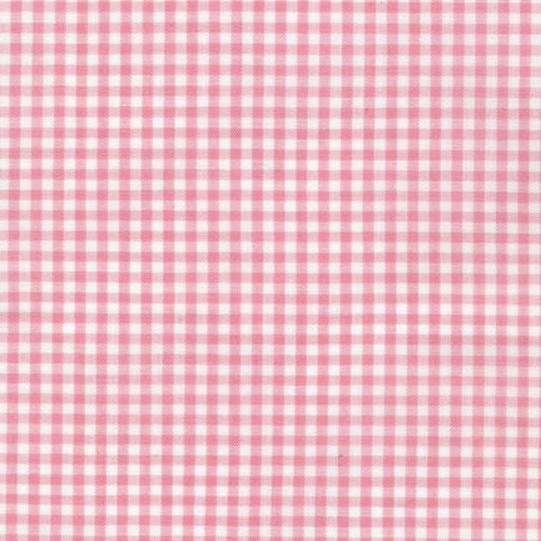 Pink Gingham Fabric by the Yard, 1/8" Pink and White Checked Fabric ...