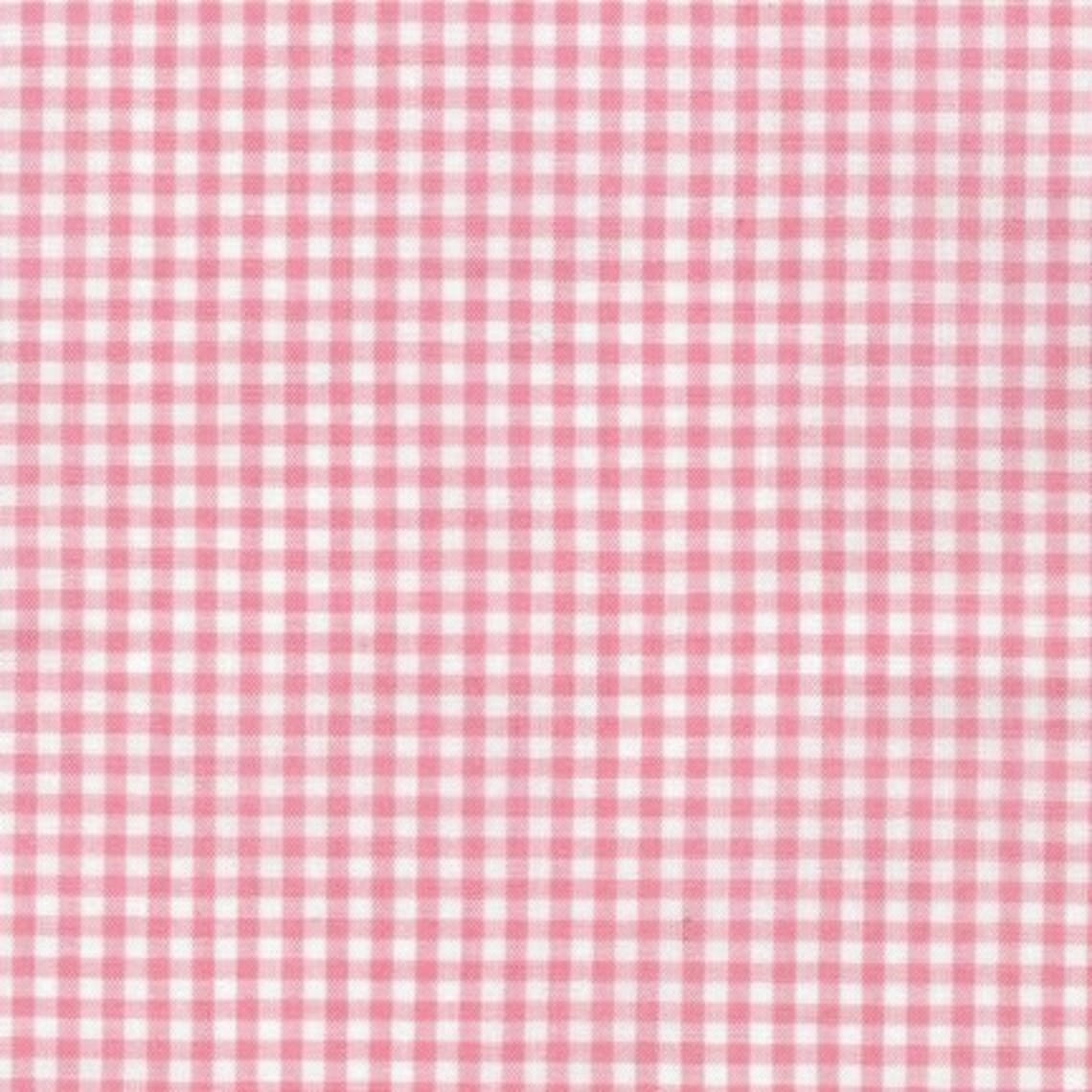 Pink Gingham Fabric by the Yard 1/8 Pink and White - Etsy