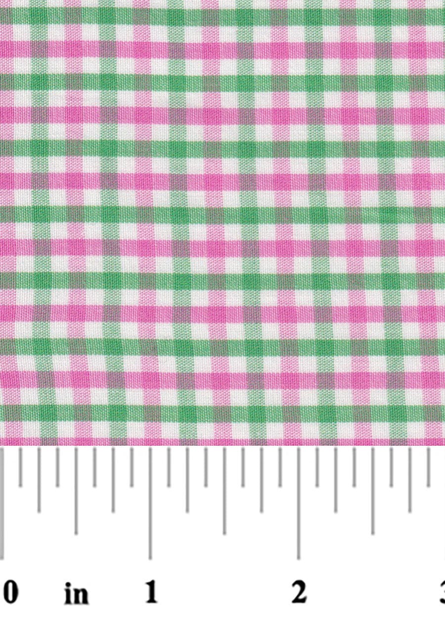 Green and Pink Check Fabric by the Yard 1/8 Checked - Etsy