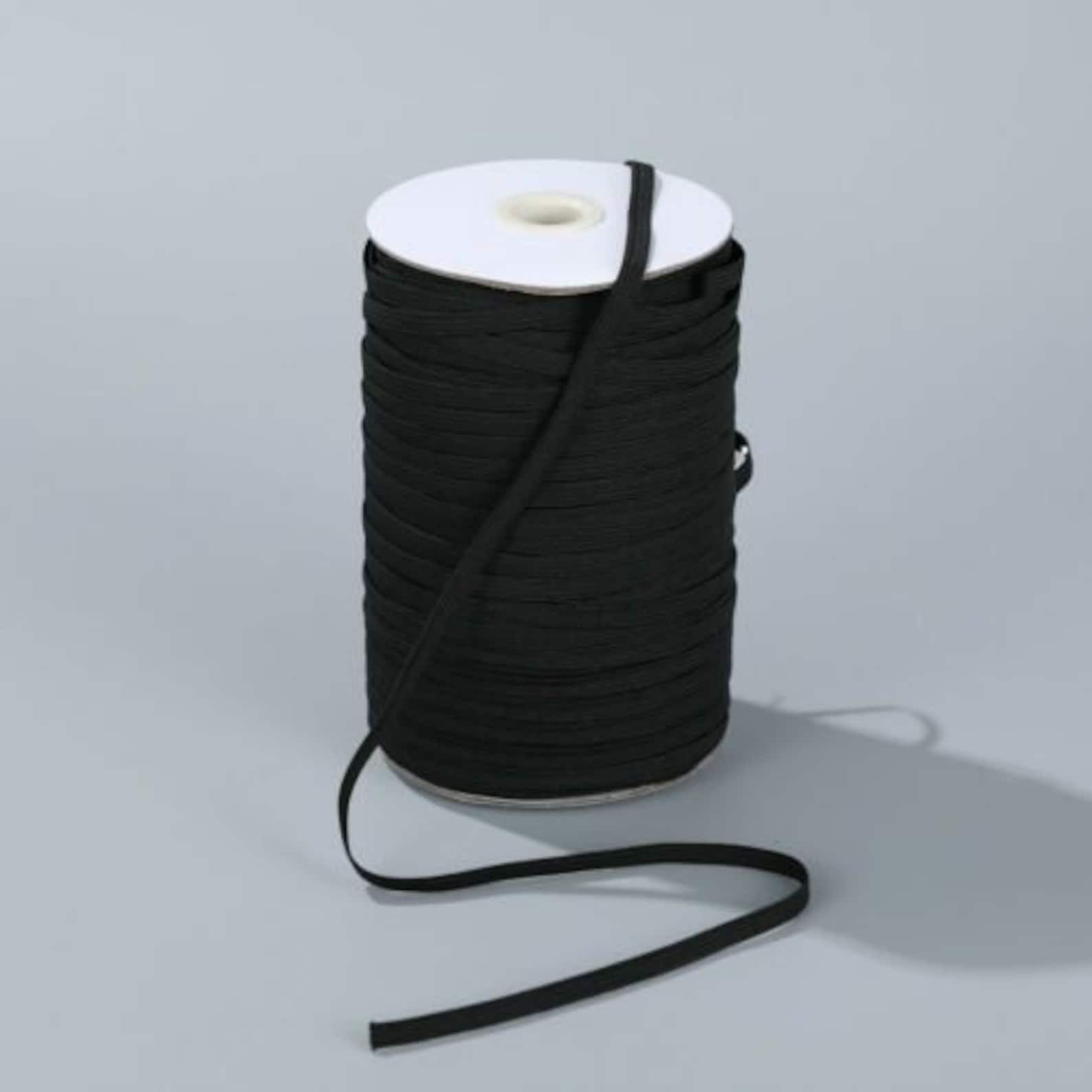 1/4 Inch Elastic Black or White BRAIDED Skinny Elastic by the - Etsy