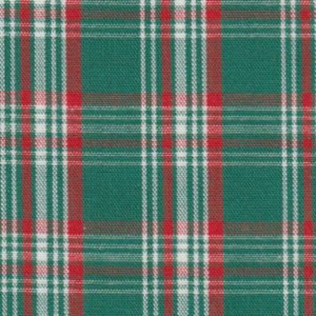 Christmas Green Plaid Tartan Fabric by the Yard/half Yard, Green Tartan ...