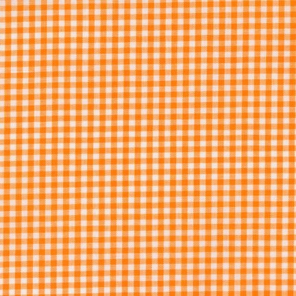 Orange Gingham Fabric by the Half Yard 1/8 Orange and | Etsy
