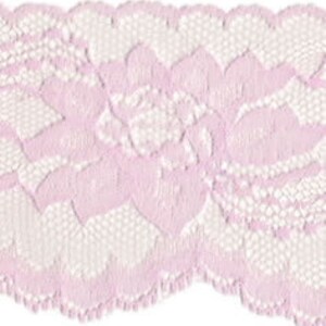 Pink Floral Lace 3 Inches Wide Non-stretch Raschel Lace by the Yard - Etsy
