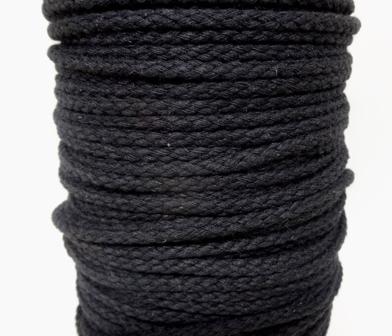 Cotton Drawcord White or Black 1/8 Cotton Drawstring - Etsy