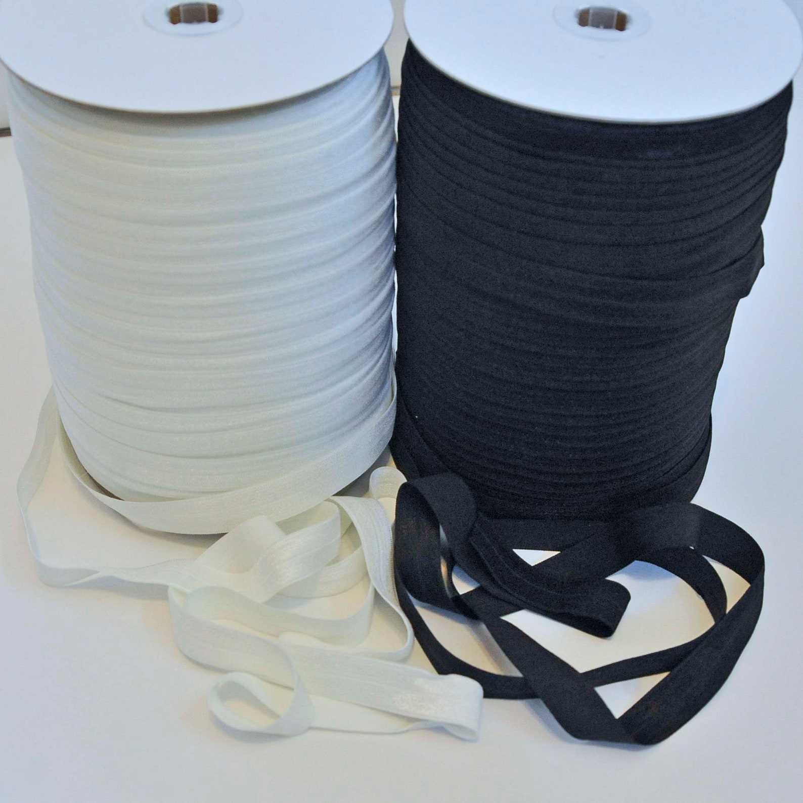 5/8 Fold Over Elastic White or Black FOE Elastic by the - Etsy