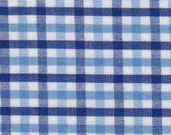 Blue Gingham Fabric by the Yard, 1/8 Checked Light Blue Fabric, Fabric ...