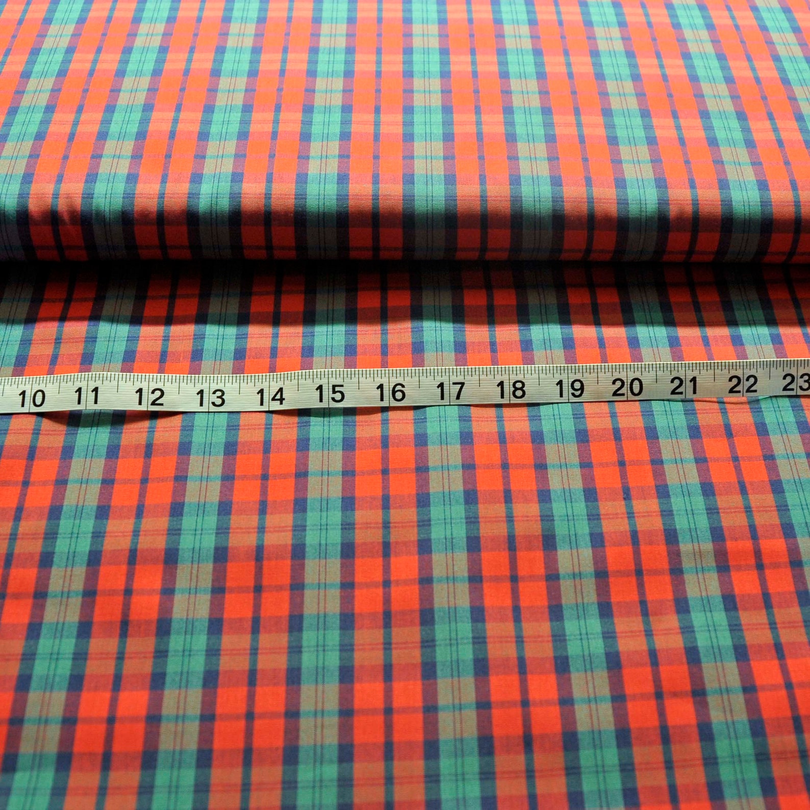 Red and Hunter Green Plaid Fabric by the Yard Tartan Plaid by - Etsy