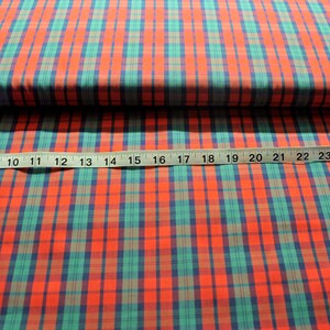Red and Hunter Green Plaid Fabric by the Yard/ Half Yard, Tartan Plaid ...
