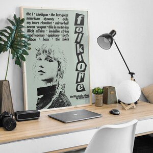 Taylor Swift Poster folklore Tracklist Digital Download - Etsy