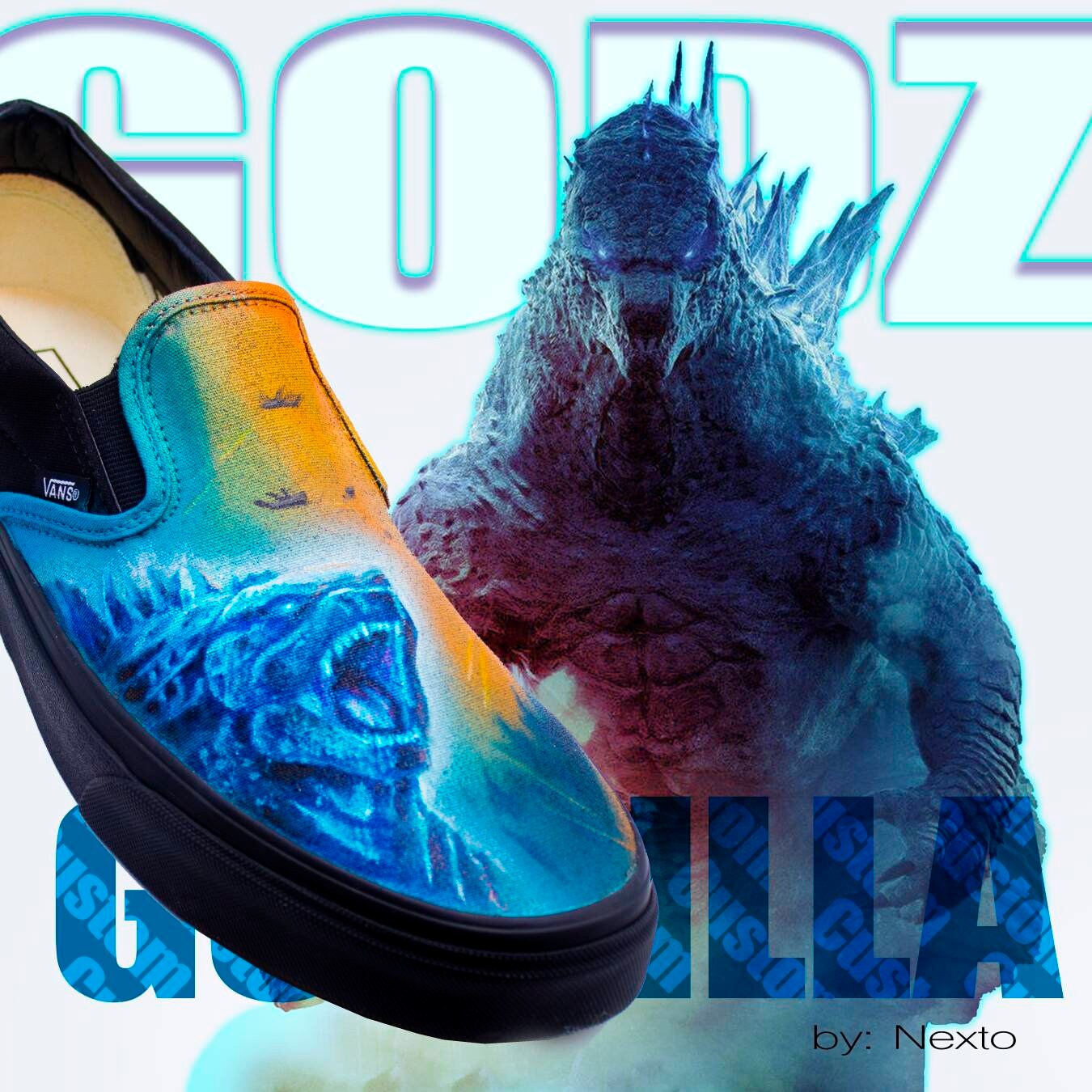 Godzilla vs. KONG Custom Shoes. | Etsy