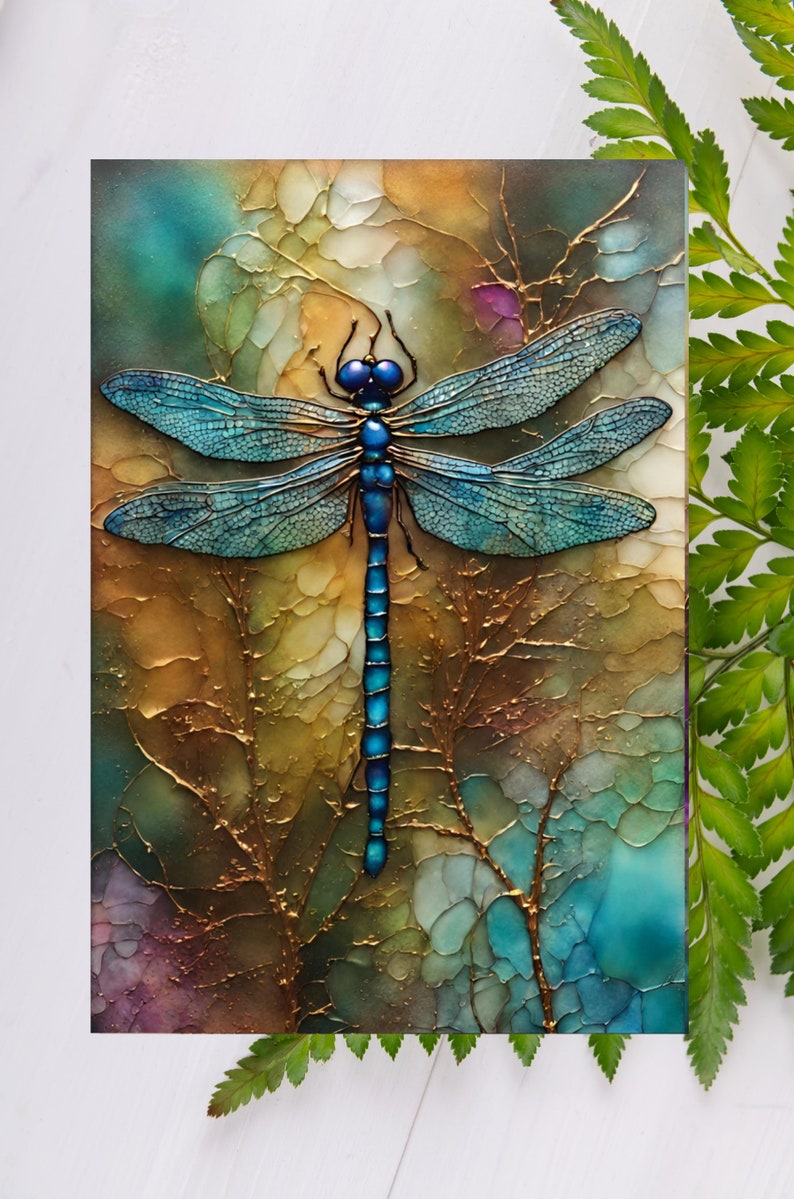 Handmade Dragonfly Note Cards – Set of 8 Blank 5x7 Nature Cards ...