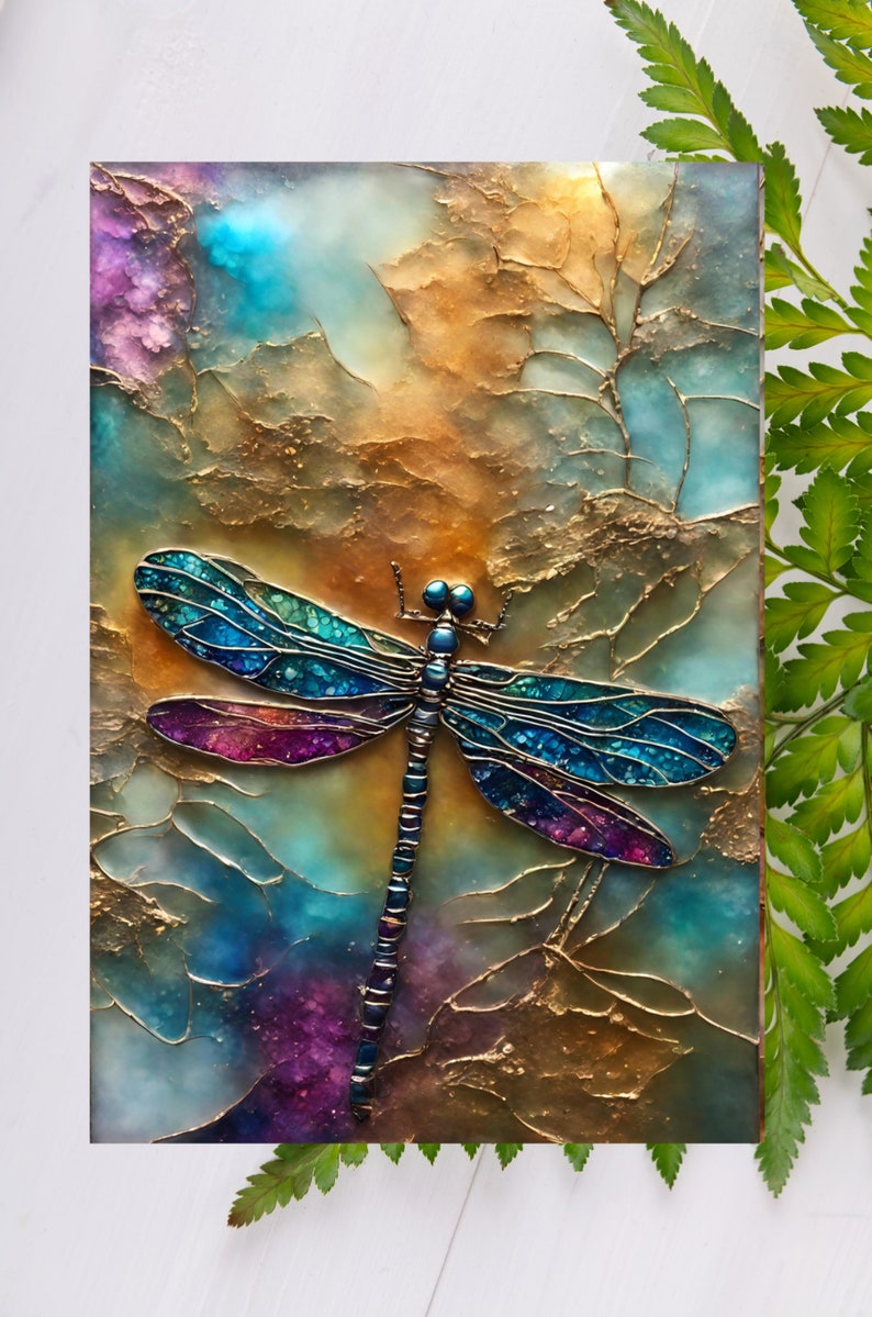 Handmade Dragonfly Note Cards – Set of 8 Blank 5x7 Nature Cards ...
