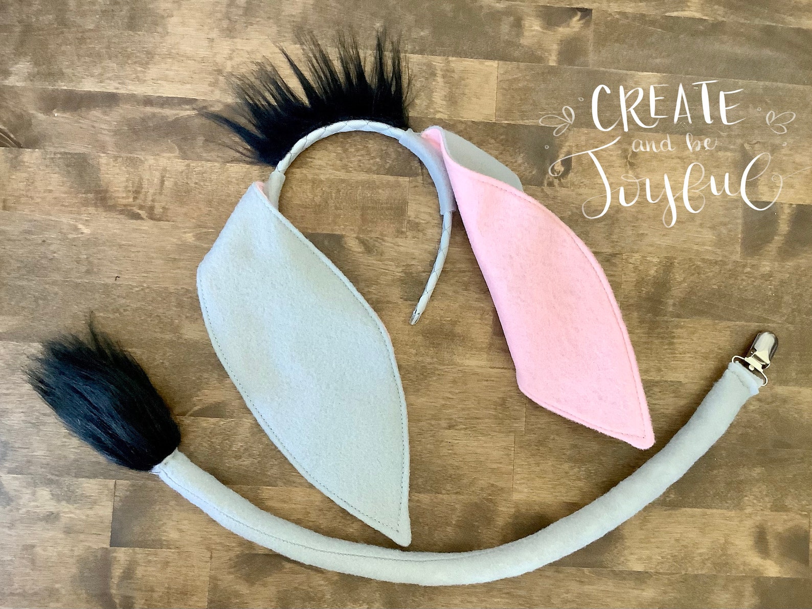 GRAY DONKEY Costume Headband And/or Tail Toddler Child Adult - Etsy