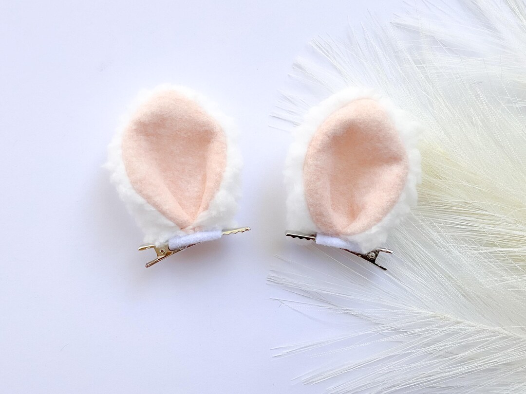 SHEEP LAMB Ears Clips as Set or Individually, Black, Ivory and White ...