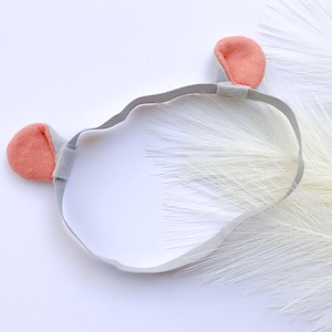 GRAY Baby HIPPO EARS Headband, Hippopotamus Ears, Baby Size, Gray and ...