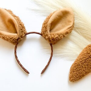 Light BROWN LLAMA ALPACA Costume Headband And/or Tail, Light Brown ...