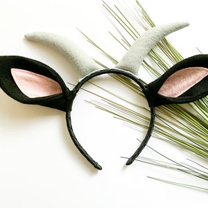 BLACK GOAT Costume Headband Ears And/or Tail, Goatee, Toddler Child ...