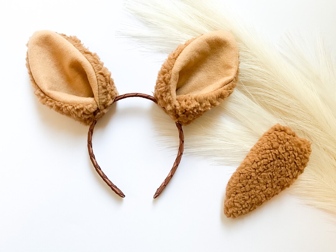 Light BROWN LLAMA ALPACA Costume Headband And/or Tail, Light Brown ...