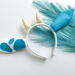 BLUEBERRY Blue Spotted COW Costume Headband Ears And/or Tail, Toddler ...