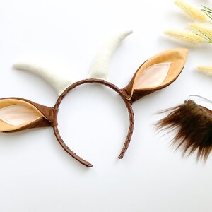 BROWN GOAT Costume Headband Ears And/or Tail, Goatee, Toddler Child ...