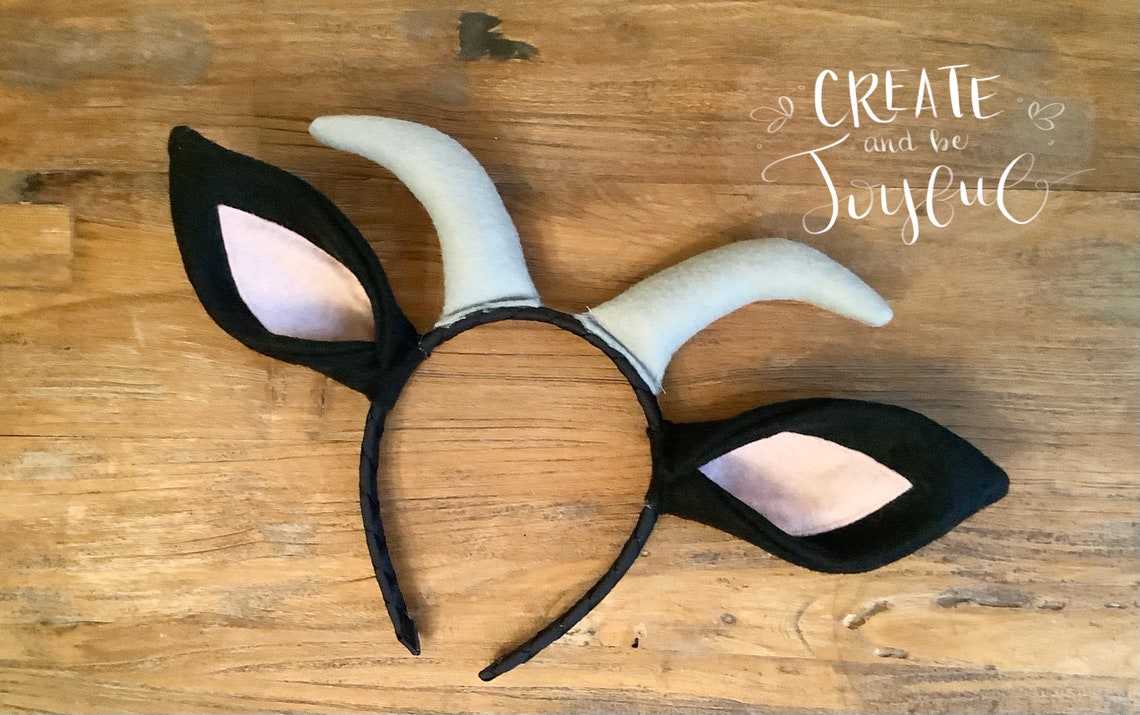 BLACK GOAT Costume Headband Ears And/or Tail Goatee Toddler - Etsy