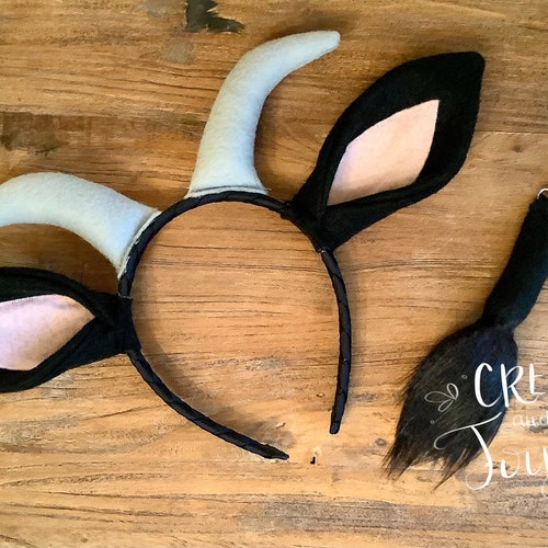 BLACK GOAT Costume Headband Ears And/or Tail Goatee Toddler - Etsy