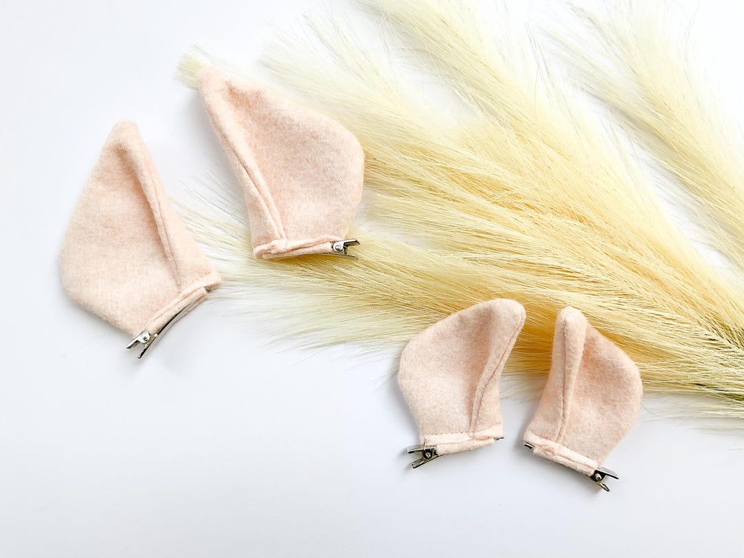 PEACH PIG EARS Clips, Pig Piglet, Optional Tail, Child Kid Adult Size ...