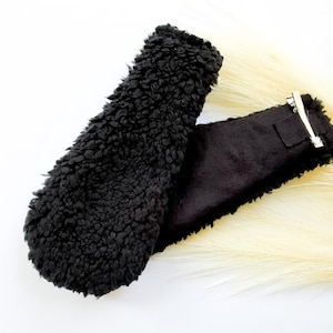 BLACK PUPPY DOG Costume Ears Clips And/or Tail, Fluffy Ears Style ...