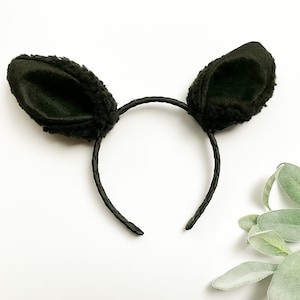 BLACK SHEEP Ears Costume Headband And/or Tail and Flowers, Toddler ...