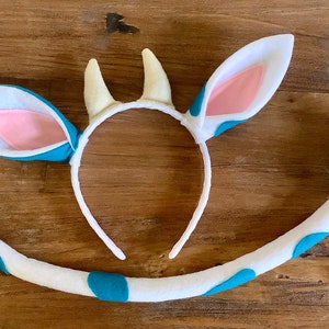 BLUEBERRY Blue Spotted COW Costume Headband Ears And/or Tail, Toddler ...