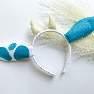 BLUEBERRY Blue Spotted COW Costume Headband Ears And/or Tail, Toddler ...