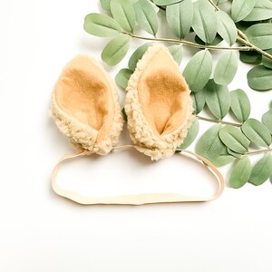 TAN LLAMA ALPACA Ears Costume Headband And/or Tail, Light Brown Tan ...