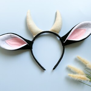 Black and White COW Costume Headband Ears And/or Tail, Toddler Child ...