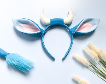Babe the Blue Ox Ears and Tail Set Paul Bunyan Costume Babe Costume ...