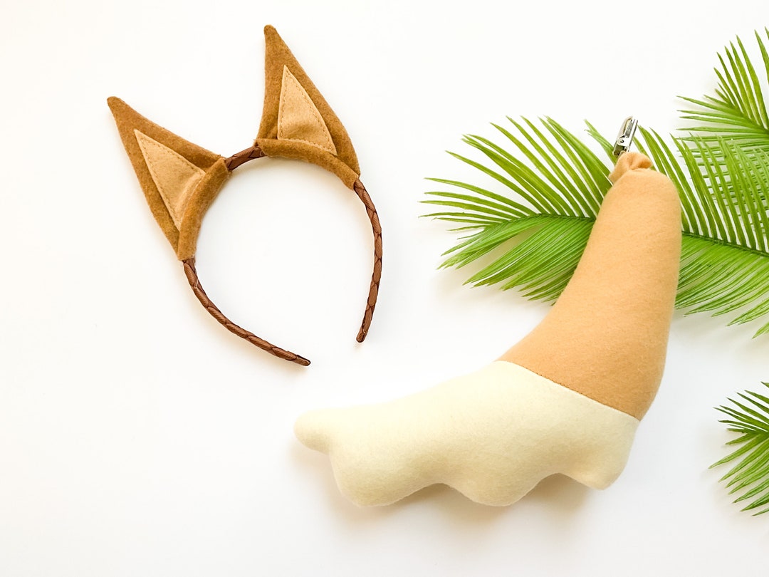 PUPPY DOG CAT Costume Ears Brown Ivory Tan Pointed Ears - Etsy